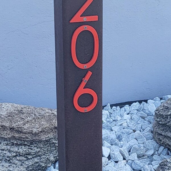 4 Inch Modern House Numbers Letters - Etsy