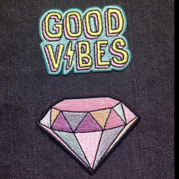 Good Vibes Patch - Iron On, Embroidered Applique – Chill - Summer - Etsy