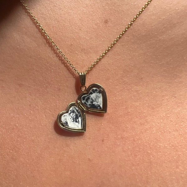 Name Personalized Heart Locket, Minimalist Personalized Gifts, Engraved ...