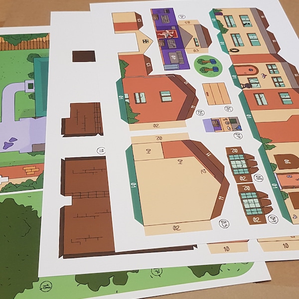 SIMPSON HOUSE Paper Model - Papercraft - Card Model Kit - Including the ...