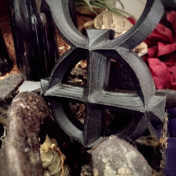Horned One Sigil, Torq of Cernunnos, Green Man, Druid Altar Art, Wicca ...
