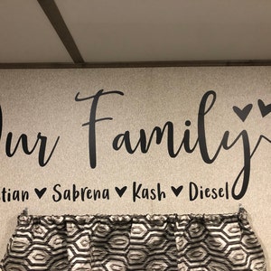 Custom Family Decal With Names Personalized Gift, Family Wall Decal ...