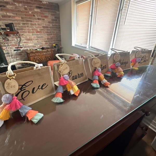 Custom Bridesmaid Tote Bags,white Large Bridesmaid Gift Tote Bags ...