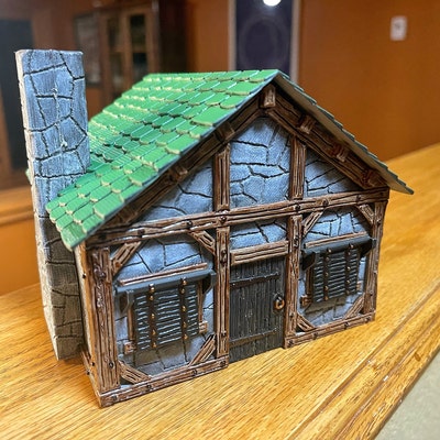 Dnd Small STONE House Village Tabletop Terrain Miniature RPG D&D ...