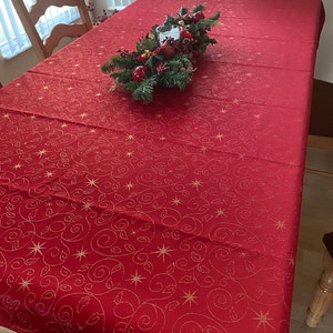 Pizzeria Chess Tablecloth Rectangle 100% Cotton Red and White Squares ...