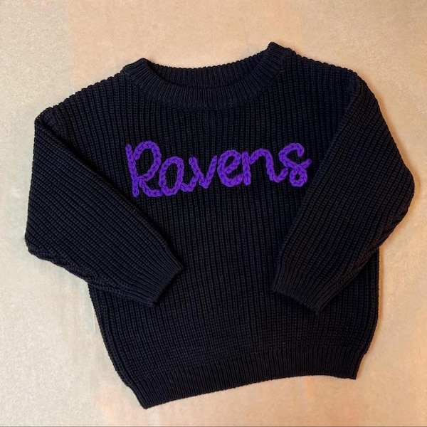 Custom Hand Embroidered Birthday / Age / Number Baby / Toddler Sweater ...
