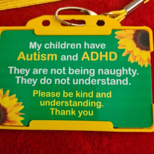 ADHD and ODD Awareness ID Card and Lanyard - Etsy