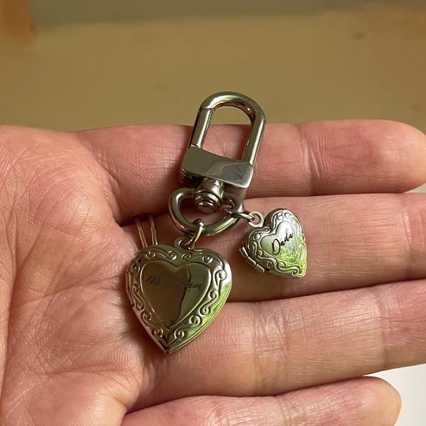 Heart Locket Necklace With Picture, Engraved Heart Necklace, Heart ...