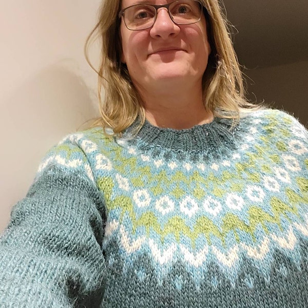 Knitted Icelandic Wool Sweater - Etsy