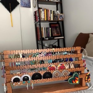 Made in USA Double Sided Large Standing Earring Holder Earring Storage ...