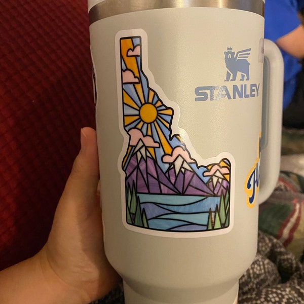 Idaho Falls Sticker, Stained Glass Idaho Falls Vinyl Sticker, Idaho ...