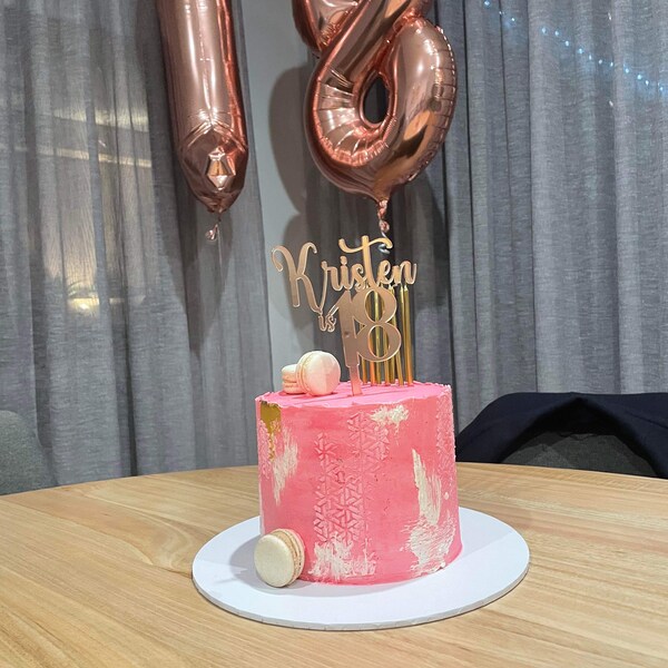 Acrylic 18th Birthday Cake Topper: Custom Party Decor - Etsy