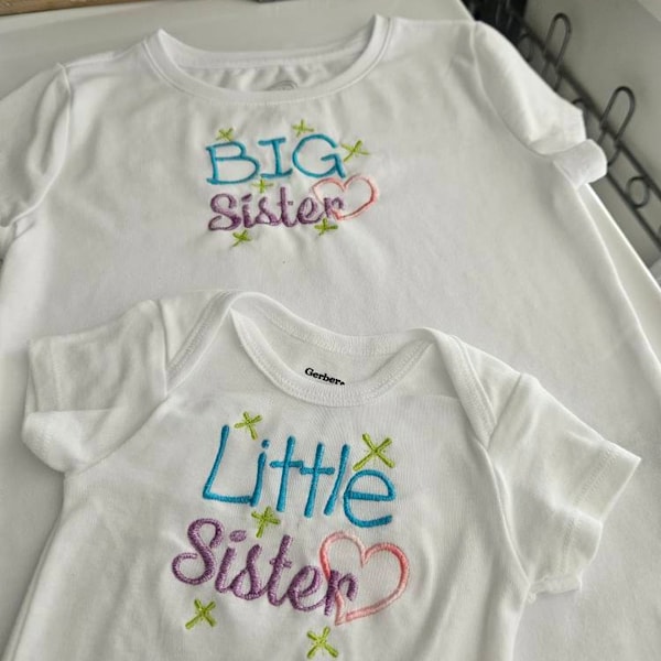 Little Sister Embroidery Design ,embroidery Saying,embroidery Designs ...