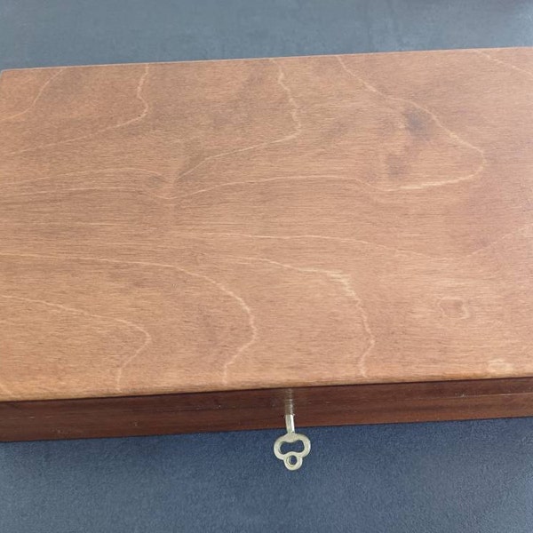 Personalized Lockable Hanging Wooden Key Box, Key Safe, Large Hanging ...