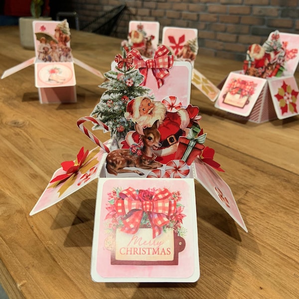 Print & Make: Christmas Pop-up Box Cards - Etsy