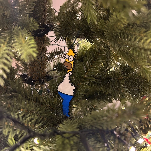 Homer Simpson Hanging Christmas Tree Decoration - the Simpsons Bush ...