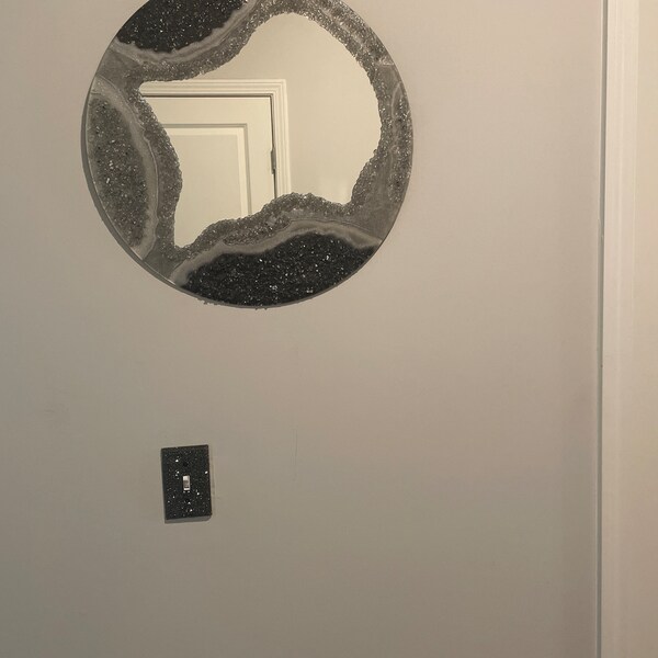 Luxury Epoxy Resin Mirror, Art Deco Mirror, Mirror Wall Decor, Unique ...