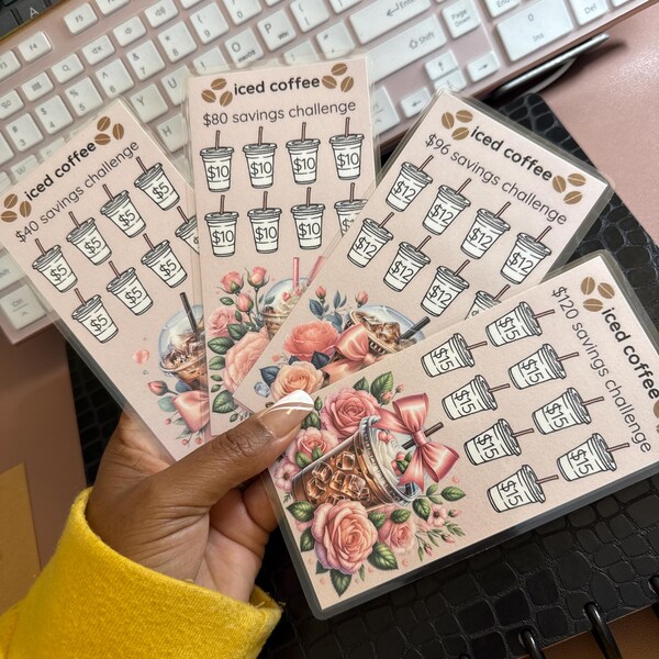 Luxe A6 Savings Challenge Cards: Booked & Blessed Budgeting Set - Etsy
