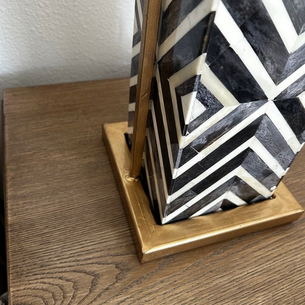 Table Lamp Bone Inlay, Custom Designer Night Lamp, Bed Side Lamp ...