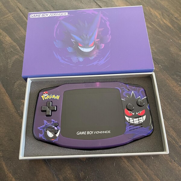 Black on Black Boxy Pixel Metal Gameboy Advance GBA Unhinged SP ...