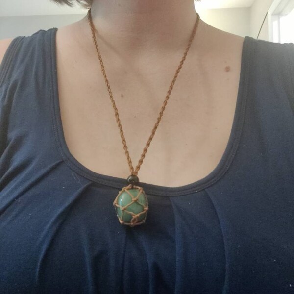 Woven Basket Waxed Hemp Interchangeable Adjustable Crystal Net Cord ...