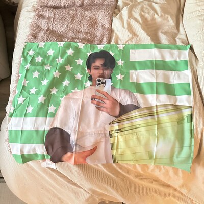 Seventeen The8 Cute Pink America Flag, Svt Members Kpop Flag, Seventeen ...