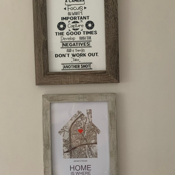 A1/A2/A3/A4/A5 Rustic Wood Grain Shabby Chic Picture Frame Photo Frames ...
