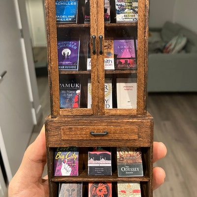 Miniature Bookshelf, Dollhouse Miniature Bookcase - Etsy