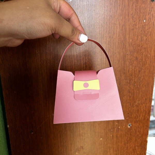 Mini Purse Box SVG Template, Purse Template, Favor Box SVG, Favor Bag ...