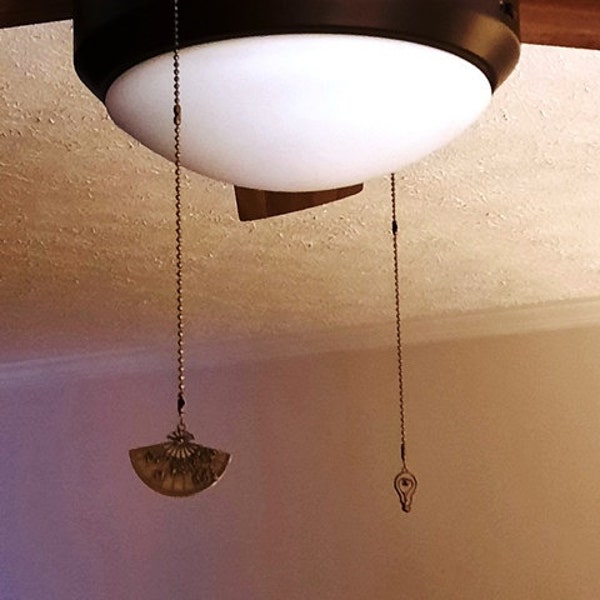 Set of Two, Clear Crystal Ceiling Fan Pulls, Crystal Light Pulls ...