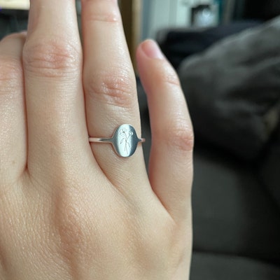 Mother's Day Gift Personalized Birth Flower Ring Birth Month Flower ...