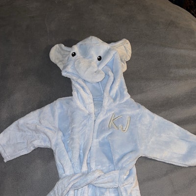 Elephant Robe for Baby Boys, Baby Bath Robe, Baby Robe With Ears, Boy ...