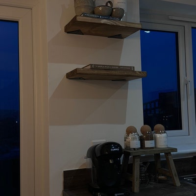 Solid Oak Narrow Mantel Beam Rustic Fireplace Shelf Wooden Mantelpiece ...