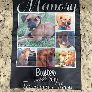 Personalized Memorial Garden Flag, Custom Photo/name/date Flag ...