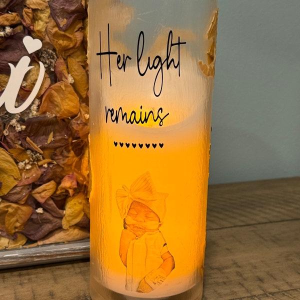 Memorial SVG: Her Light Remains Remembrance Design (digital Download ...