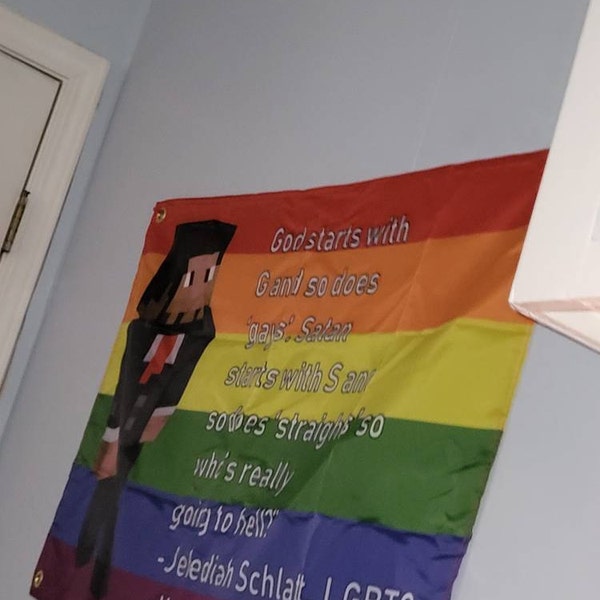 Jschlatt Jebediah Schlatt Flag Gay LQBTQ + Ally Pride Flag Banner ...