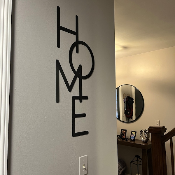 Vertical Home Sign | Metal Home Sign | Entryway Wall Decor | New Home ...