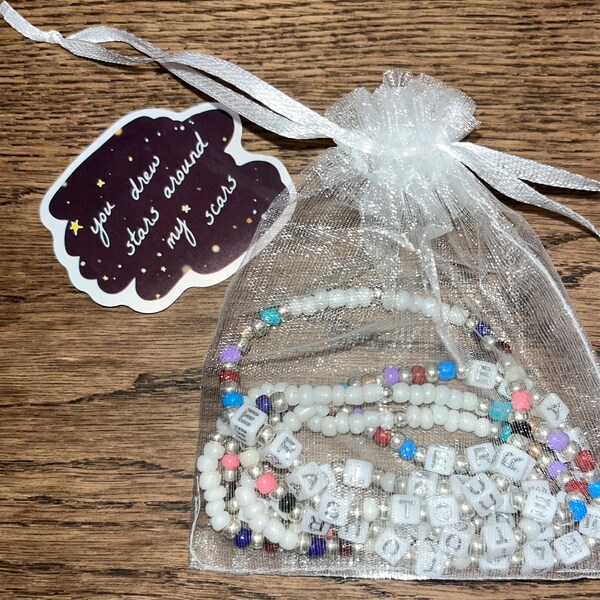 Taylor Swift Eras Tour Bracelet Set of 3 for Stacking Reputation Era - Etsy