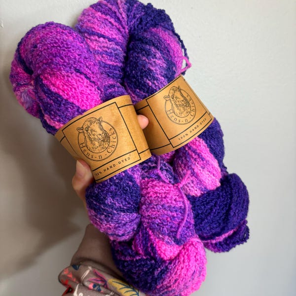 Purple Variegated BFL DK Superwash Yarn - Etsy