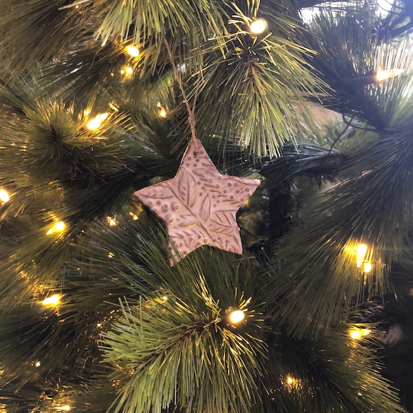 White or Blue Ceramic Christmas Star Ornament - Etsy