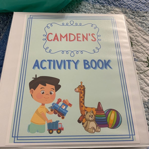 Toddlers First Educational Busy Book. Personalized Learning Binder ...