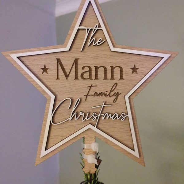 Christmas Tree Topper - Personalised Christmas Tree Topper ...