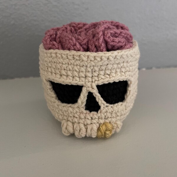 Brainy Skull Coaster Set CROCHET PATTERN / Skull Coaster PDF English ...