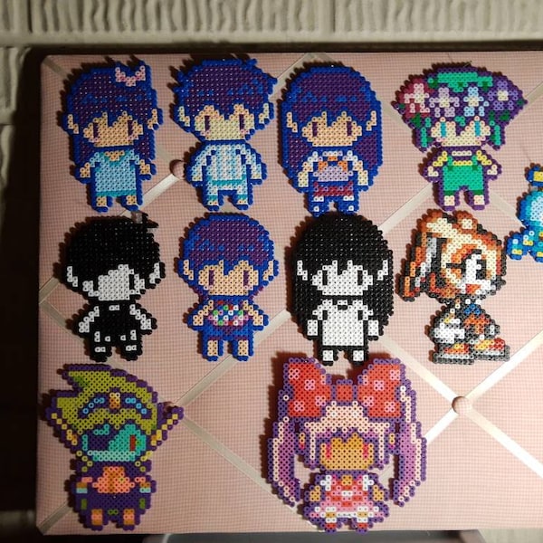 Omori (DREAM / HEADSPACE) Characters From Perler Beads, Perler Videogames, Aubrey, Kel, Hero ...
