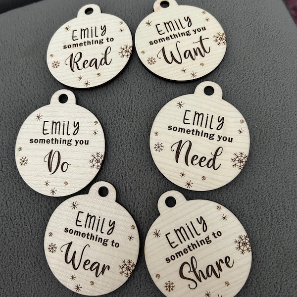 Personalised Christmas Name Tags - Something Gift Tags - Christmas ...