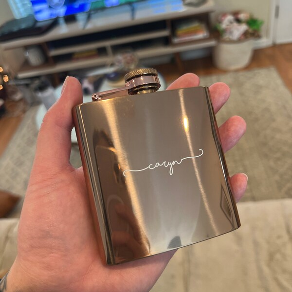 Personalized Women's Flask, Custom Flask for Women, Bridal Party Gift ...