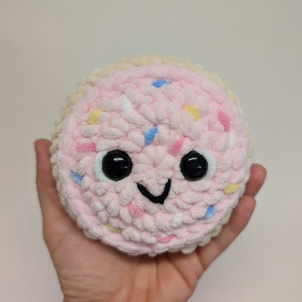 Mini Frosted Sugar Cookie Cookie Crochet Pattern, Plush Mini Cookie ...