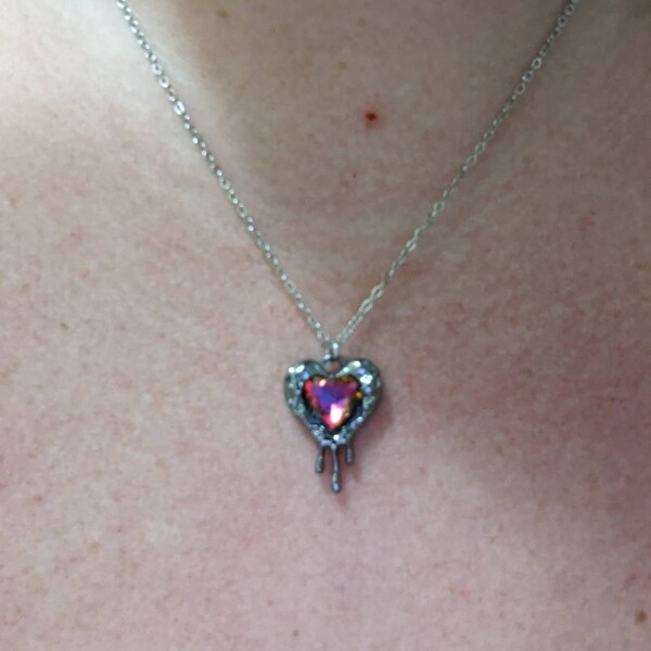 Bleeding Heart Necklace, Anatomical Heart, Gothic Jewelry, Gothic ...