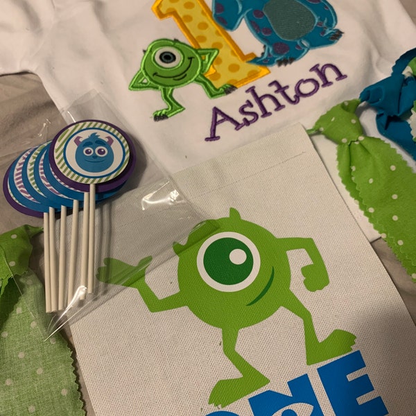 Monster Inc Inspired Favor Tags, Monster Printable Favor Tags, Monster ...