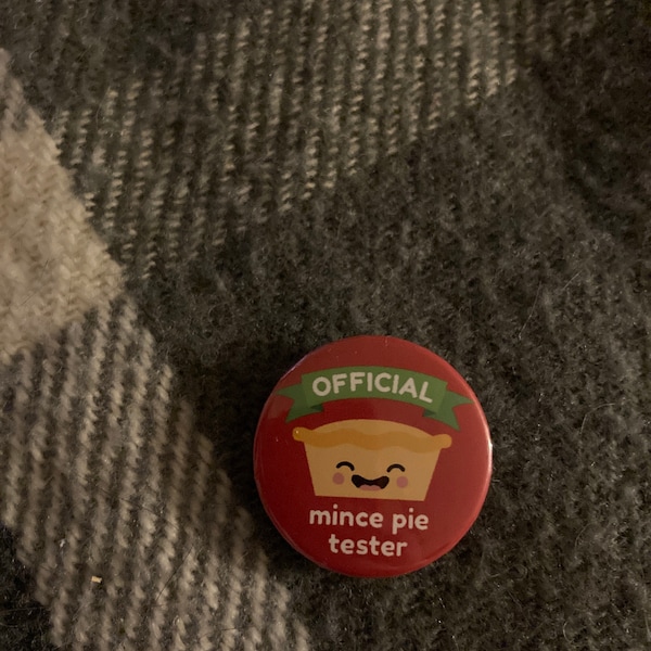 Mince Pie Tester Christmas Badge, Christmas Eve Box Fillers, Stocking ...